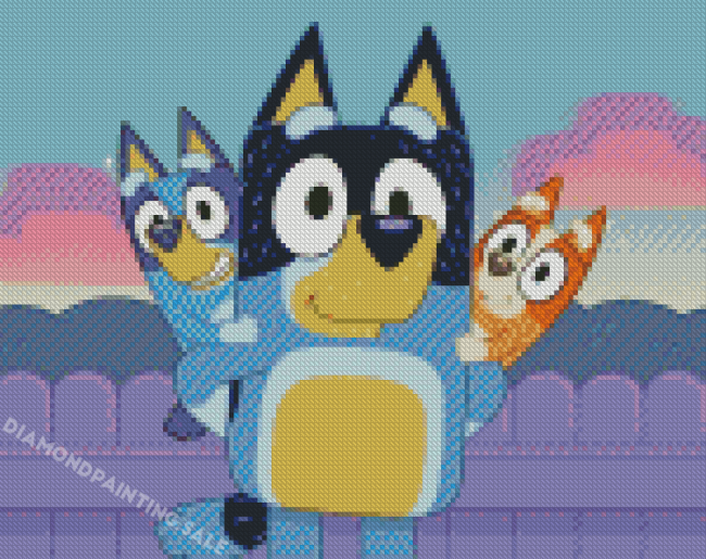 Bluey Animation - 5D Diamond Painting - DiamodPainting.Sale